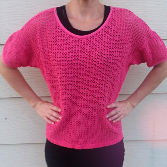 Vintage | Tops | Vintage 8s Ctme Pink Mesh Netted Top Medium | Poshmark